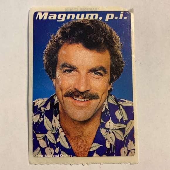 Design | Rare Vintage Tom Selleck As Magnum Pi Sticker 8s | Poshmark